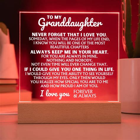 Almost Sold Out To My Granddaughter I Love You Forever Acrylic