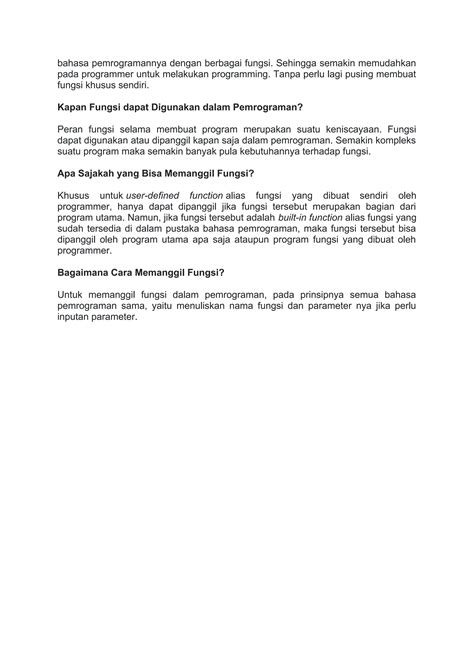 Funsi Pada Php Cara Menuliskan Fungsi Fungsi Pdf
