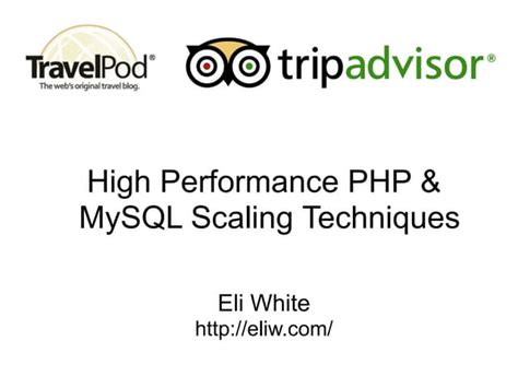 High Performance Php My Sql Scaling Techniques Pdf Databases