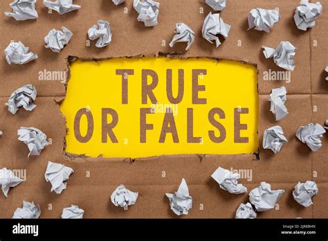 Sign Displaying True Or False Word For Decide Between A Fact Or