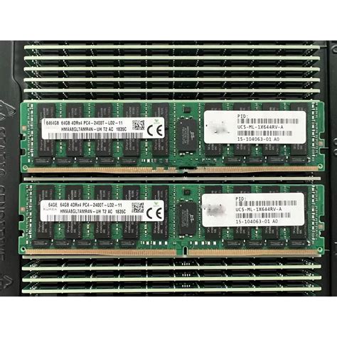 For 1 Pcs For 64g 4drx4 Pc4 2400t Ld1 Ddr4 2400 Ecc Rdimm Hmaa8gl7amr4n
