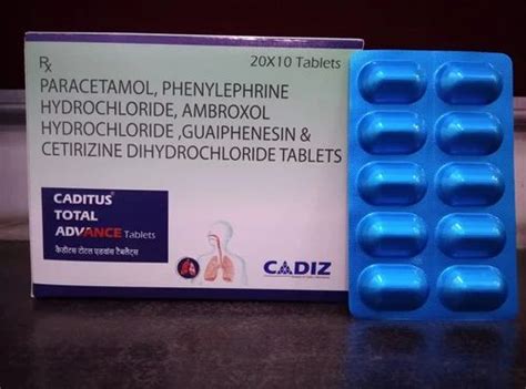 Paracetamol Phenylephrine Ambroxol Hydrochloride Guaifenesin Cetirizine Dihydrochloride Tablets