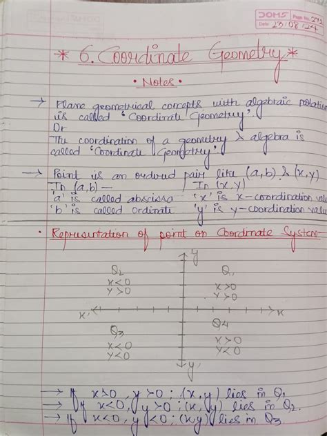 Coordinate Geometry Class 10 Pdf