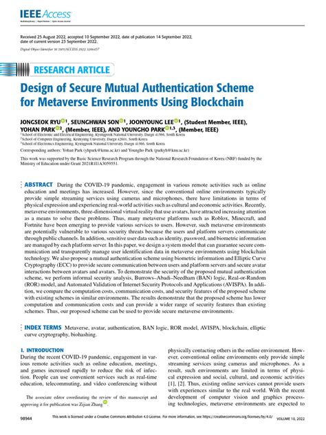 Designofsecuremutualauthenticationschemeformetaverse