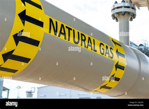 Natural Gas Pipeline With Appropriate Marking Of The Transported Medium
