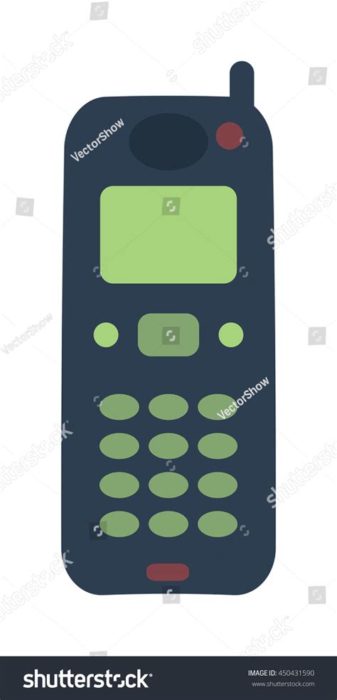 Old Vintage Keypad Mobile Phone Icon Vector De Stock Libre De Regalías 450431590 Shutterstock