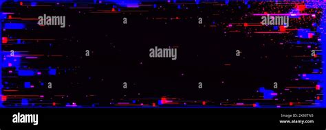 Red And Blue Screen Frame Bg Noise Vhs Tv Effect Background Digital