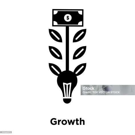 성장 아이콘 벡터 흰색 배경에 고립 성장의 로고 개념에 투명 한 배경 검은 가득 기호 서명 0명에 대한 스톡 벡터 아트 및 기타 이미지 Istock