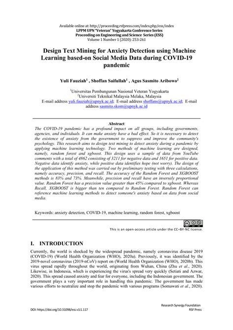 Pdf Design Text Mining For Anxiety Detection Using Machine Learning