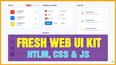 Fresh Front End Web Ui Kit Using Html Css And Javascript Code Learning