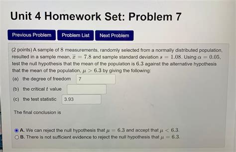 Solved Unit 4 Homework Set Problem 7 Previous Problem