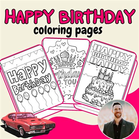 Coloring Pages Free Printable Birthday Cards 2025