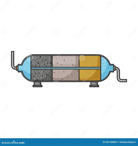 Filtration Tank Vector Iconcolor Vector Icon Isolated On White