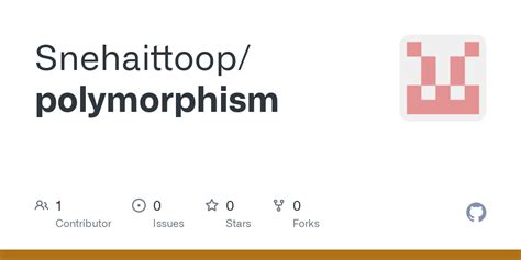 GitHub Snehaittoop Polymorphism