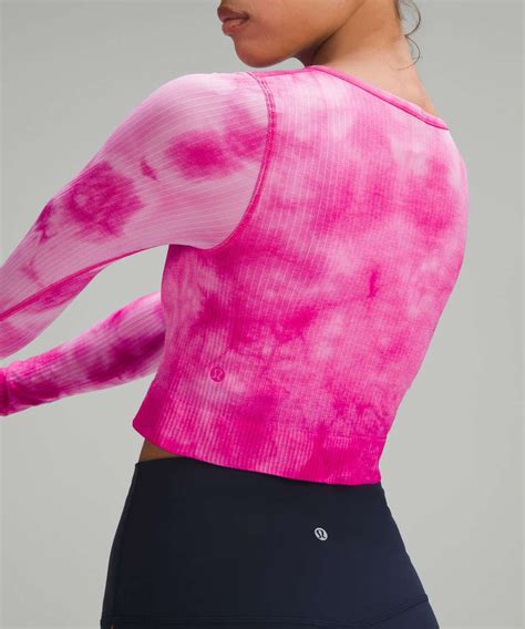 Lululemon Ebb To Street Long Sleeve Shirt Marble Dye Marble Dye