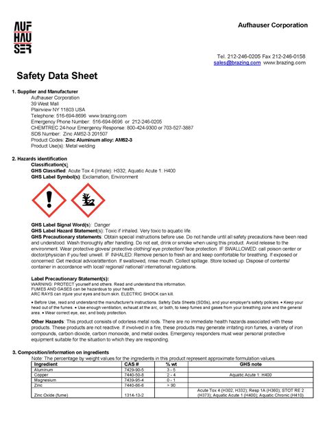 Safety Data Sheet For Welding Rods At Jasper Biddell Blog