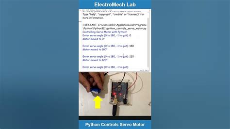 Python Controls Servo Motor With Arduino Youtube