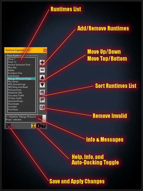 runtime organizer for poser 12 poser python scripts ken1171 designs