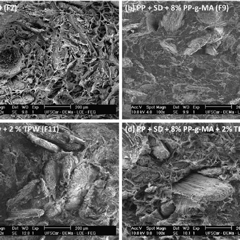 Sem Micrographs Of The Fractured Surfaces In The Tensile Tests Of The Download Scientific