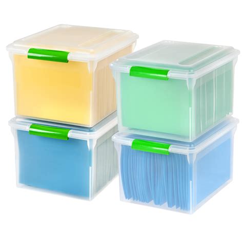 Iris Usa File Box File Organizer Plastic File Box For Letter Legal File Bpa Free Plastic