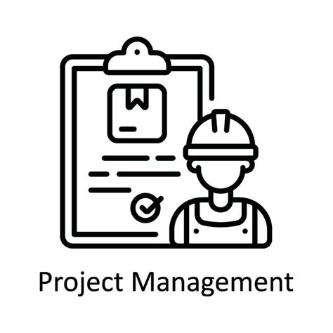 Project Management Vector Outline Icon Design Illustration Smart Industries Symbol On White