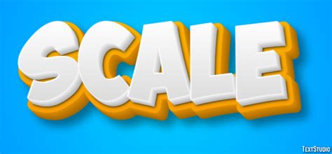 Scale Yellow White 3d Text Effect Generator