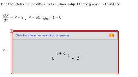 Solved Find The Solution To The Differential Equation Chegg