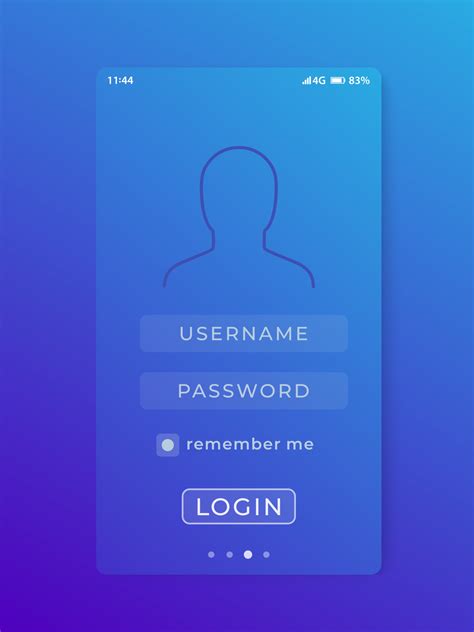 User Login Mobile Interface Ui Vector Template Vector Art At Vecteezy