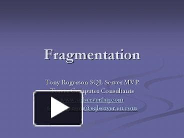 PPT Fragmentation PowerPoint Presentation Free To View Id Fa Fe ZDc Z