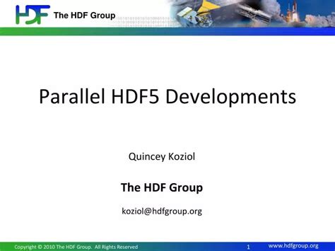 Ppt Parallel Hdf5 Developments Powerpoint Presentation Free Download