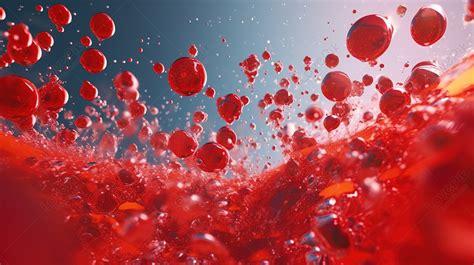 선명한 빨간색 배경과 부글부글 공기가 있는 수중 장면의 놀라운 3d 렌더링 선명한 빨간색 배경과 부글부글 공기가 있는 수중 장면의 놀라운 3d 렌더링 사진 선명한 빨간색