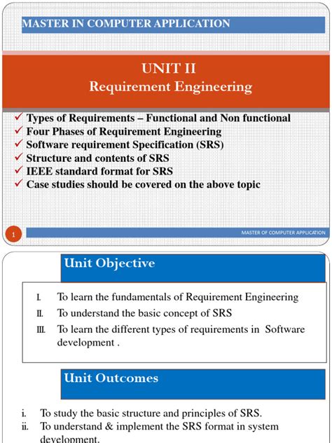 Unit Ii Requirement Engineering Pdf Software Specification