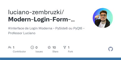 Modern Login Form Pyside6 Or Pyqt6uiloginui At Main · Luciano