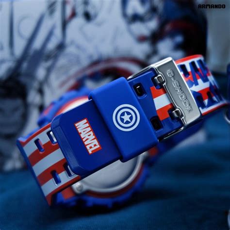 Casio G Shock X Marvel Avengers Captain America Ga 110captain 2pr