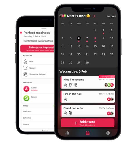 CORASON Sex Tracker With Shared Calendar