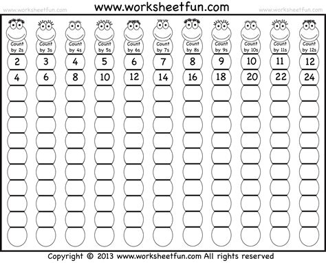 Skip Counting Printable Pdf Printable Free Templates