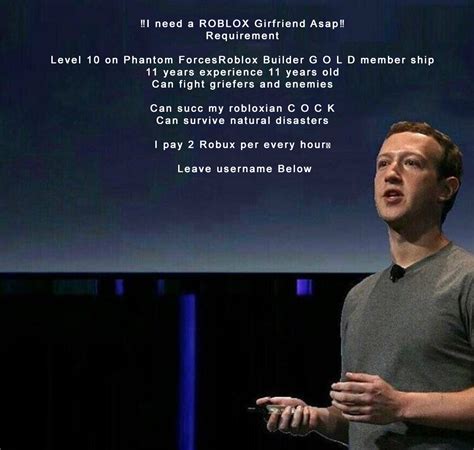 The Zucc Wants A Roblox Gf To Give Him The Succ Rdankmemes