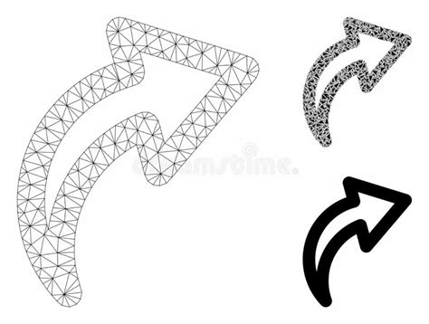 Redo Vector Mesh Wire Frame Model And Triangle Mosaic Icon Stock Vector Illustration Of Redo