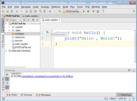 Ceylon Compiling Code From Within Intellij Stack Overflow