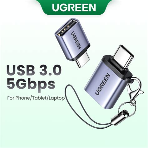 UGREEN USB C To USB 3 0 Adapter USB C OTG Adapter Type C Thunderbolt 3 Male To USB 3 0 A Female