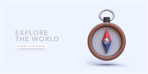 Premium Vector Realistic Navigation Compass Isolated On Light