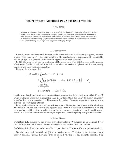 completeness methods in p adic knot theory completeness methods in p