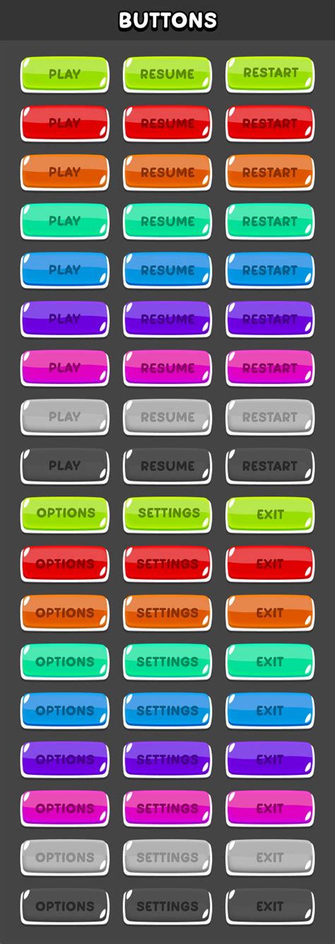 Simple Game UI Pack 4 By Kraupin UI Designer