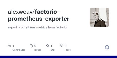 Github Alexweav Factorio Prometheus Exporter Export Prometheus Metrics From Factorio