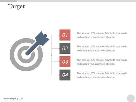 target ppt powerpoint presentation visual aids
