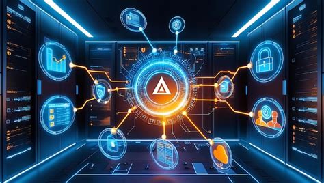 A Blockchain Technology Transformation Cybersecurity Big Data Technology Network Blue Background