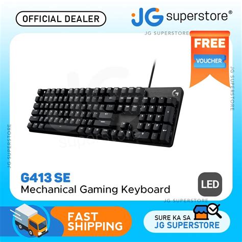 Logitech G413 SE Tactile Mechanical Gaming Keyboard With LED Lightning PBT Keycaps 6 Key