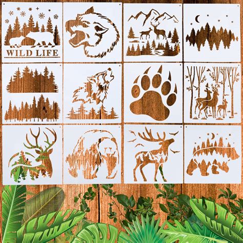 Wildlife Wood Burning Stencils