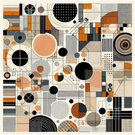 Premium Photo An Abstract Artwork Consisting Of Various Geometric Shapes And Patterns