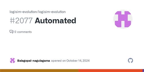 Automated · Issue 2077 · Logisim Evolutionlogisim Evolution · Github